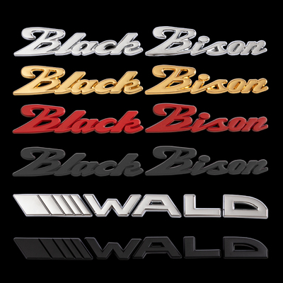 汽车改装waldblackbison车标极限野牛车标车尾字标WALD车身贴