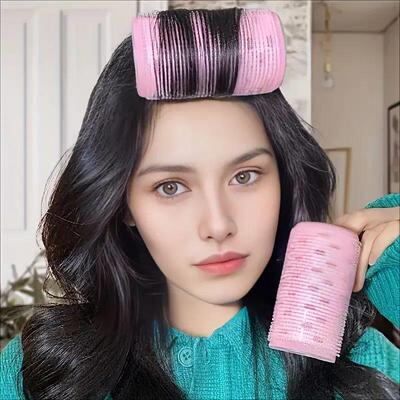 6Pcs Randomly Color Aluminum Core Long Hair Curler Bang Roll