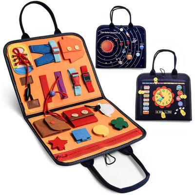 Kids Montessori Toys Educational Baby Busy Board Cartoon Ear