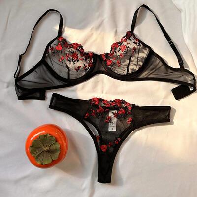 Sexy Lingerie Fancy Lace Eroticу Set Woman 2 Pieces Transpa