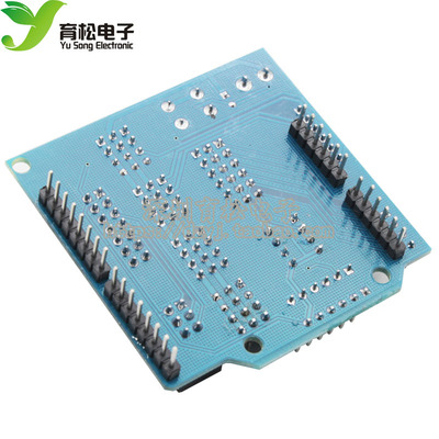 Uno R3 v5扩展板 sensor shield v5.0 电子积木 蓝版 兼容UNO R3