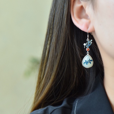 新中式国风马面裙耳坠旗袍耳环民族风古风汉服耳钩耳饰送妈妈礼物