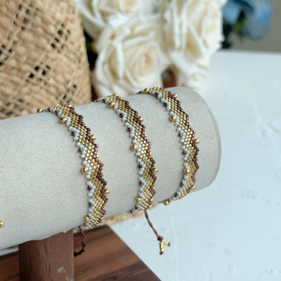 水滴款曲线哥伦比亚风进口米珠度假旅行民族风情波嬉风手链手串