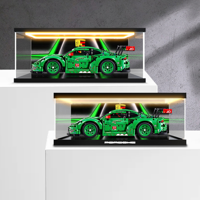 适用乐高42224保时捷911GT3 R赛车积木亚克力展示盒防尘罩