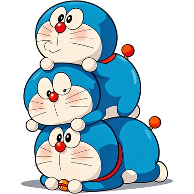 蓝胖子哆啦A梦贴纸冰箱墙面房门汽车自粘贴画防水防晒