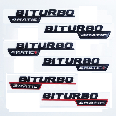 适用奔驰AMG侧标V8 V12 BITURBO4MATIC车标 叶子板改装字标侧标
