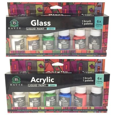 Acrylic Paint Set 6 Colors Watercolor Paint Premium Liquid A