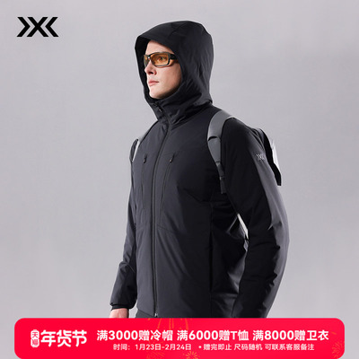 X-BIONIC 城市商务连帽120g棉服男 秋冬防风拒水轻量保暖商务通勤