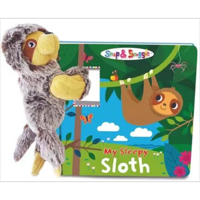 新奇趣玩 Sloth in box 我的树懒毛绒玩具书 英文原版儿童图书 活动与玩具书 Buddy and Barney 0到3岁 又日新