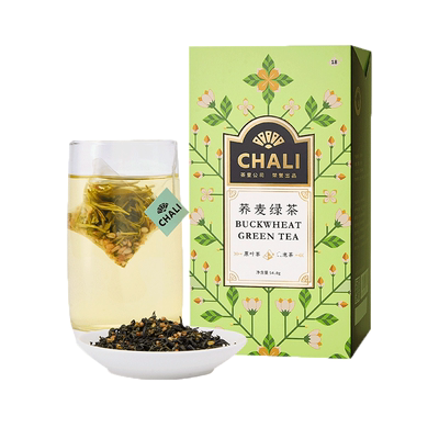 chali茶里绿茶苦荞麦茶三角茶包