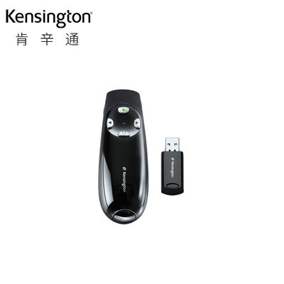 肯辛通无线翻页笔激光笔绿色激光Presenter远程演示器黑色K72353