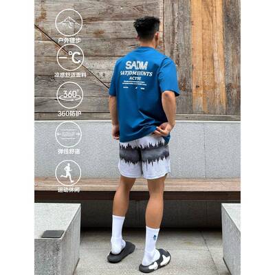 Satjdm全国趋势短袖棉质凉爽Solona抗菌快干小领口t恤城市户外高