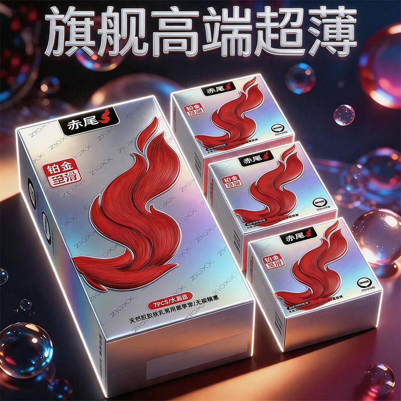 赤尾玻尿酸铂金避孕套超薄003无储安全套成人用品夫妻性用品润滑