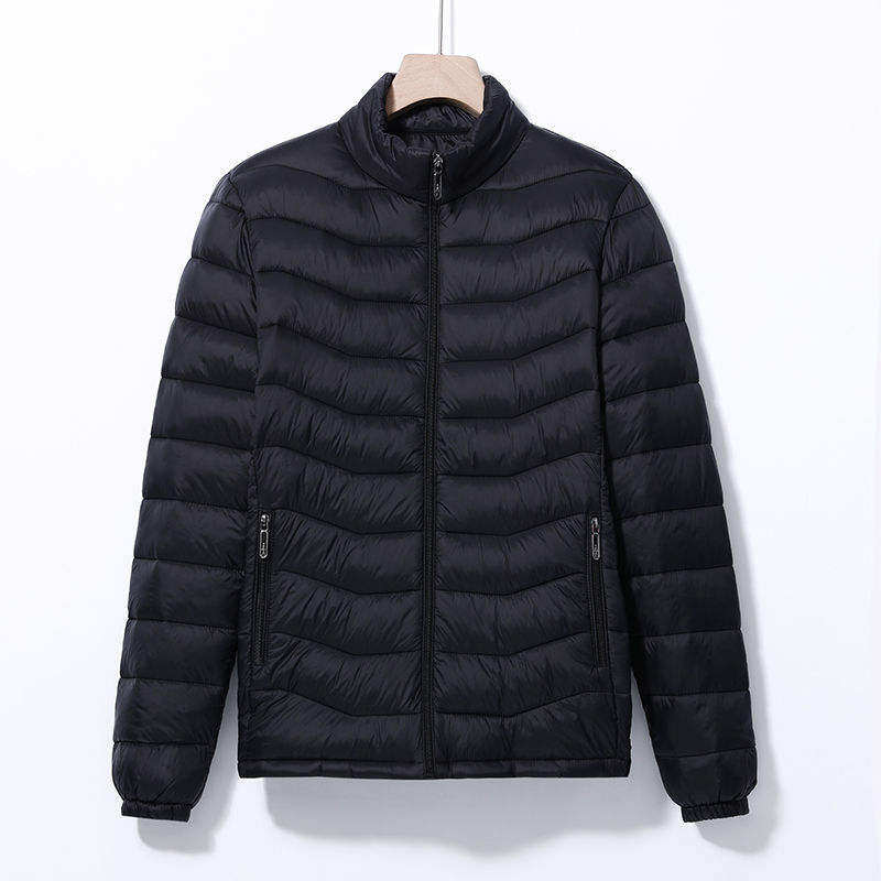 秋冬棉衣男轻薄立领棉服大码棉袄中青年爸爸冬装保暖外套代