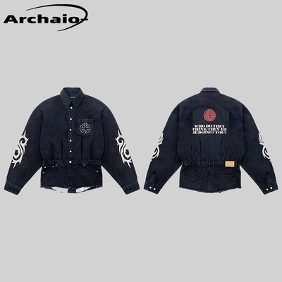 Grailz翻领两件拼接牛仔夹克