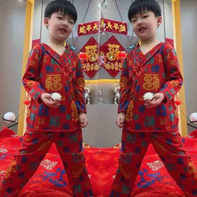 儿童新中式百福字睡衣