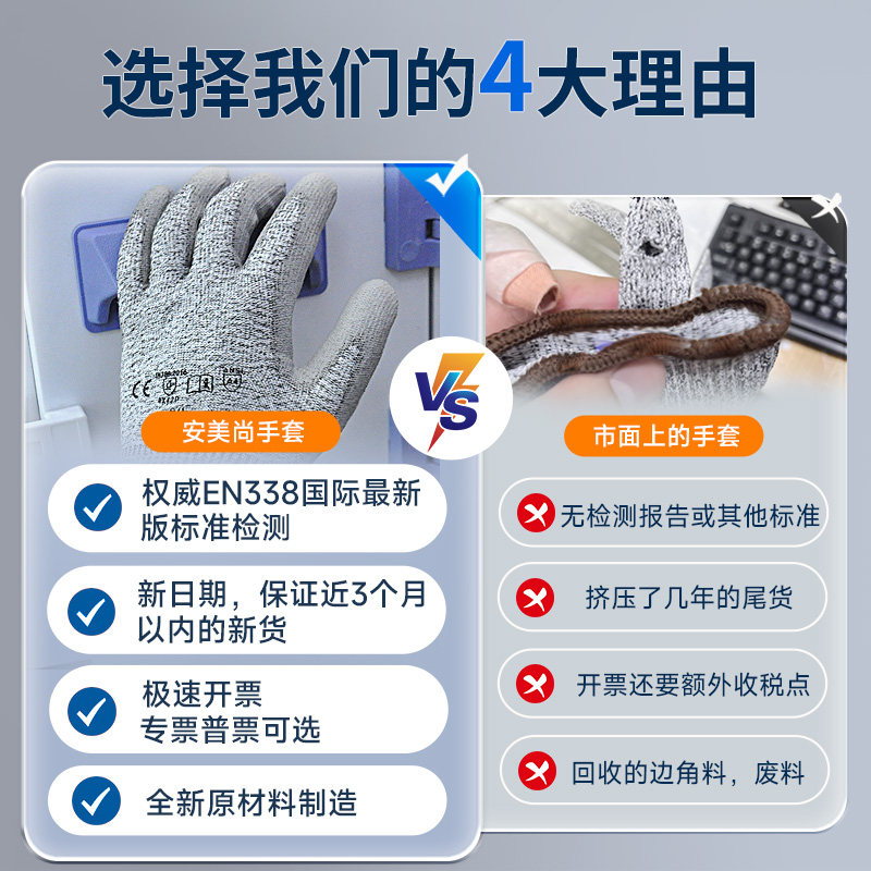 防割手套9级防切割防刺防刮防划伤劳保耐磨木工赶海工作搬货专用