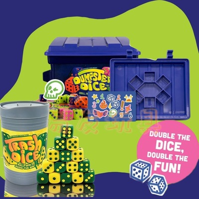 跨境新爆款 Big Discoveries Dumpster Dice 快节奏家庭骰子游戏