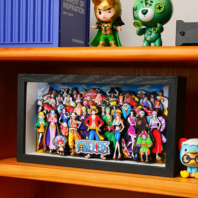 海贼王3D全家福立体画少年路飞动漫周边装饰挂画生日礼物摆台