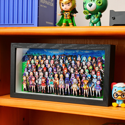 原神3D全家福立体画达达利亚芙宁娜动漫周边装饰挂画生日礼物摆台