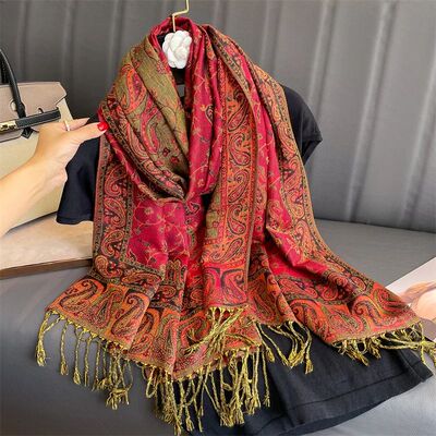 Luxury Brand Autumn Cashmere Pashmina Shawl Lady Wrap Warm W