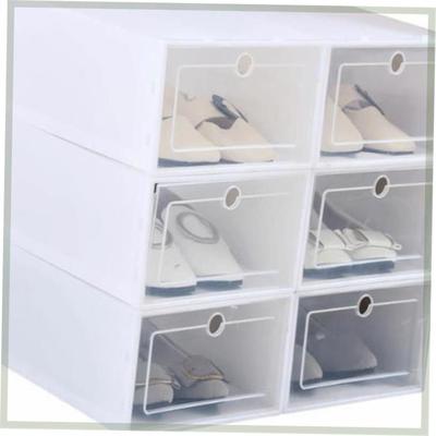 3PCS Transparent plic shoe box dustproof无品牌/ Shoes cabine