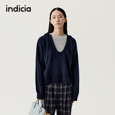 indicia标记商场同款羊毛针织衫毛衣女2025秋冬季女装L2D5MS266