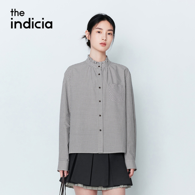 indicia标记商场同款26春季女装纯棉格子格纹衬衫衬衣L2A6CS029