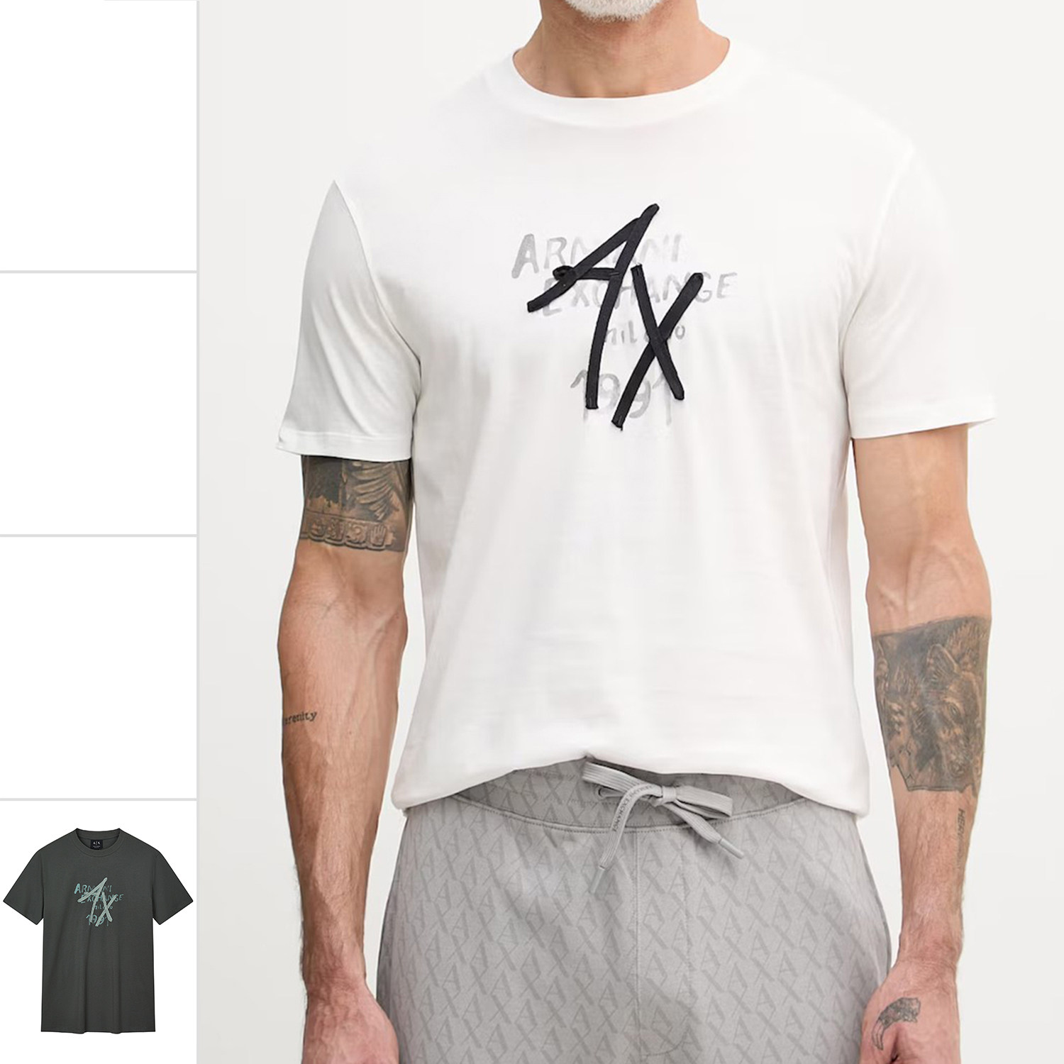 Armani/阿玛尼AX 男士潮牌时尚休闲圆领短袖T恤 XM002482 AF10356