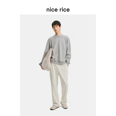 nicerice好饭毛巾布针织卫裤
