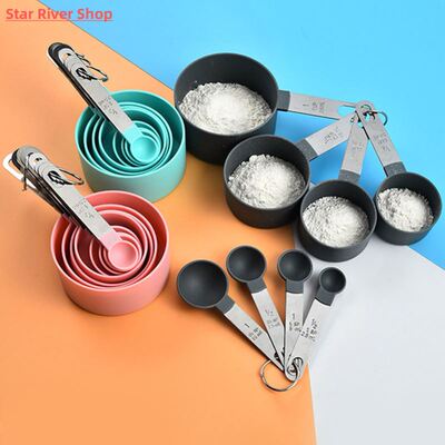 4/8/10pcs Multi Purpose Spoons Cup Measuring Tools PP Baking