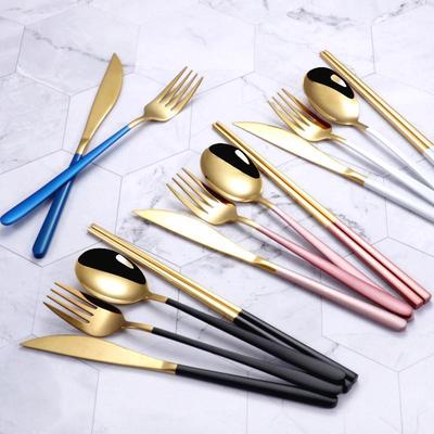 304 stainless steel knife, fork, spoon and chopsticks set st