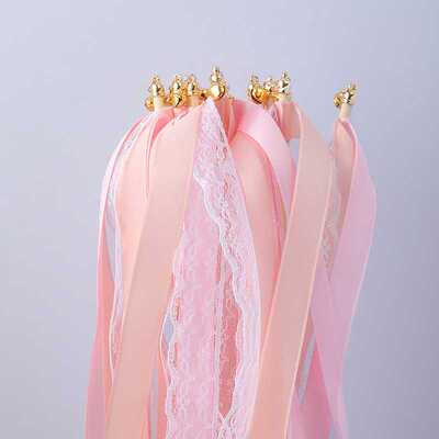 新款直销跨境Ribbon Wands彩色丝带仙女棒带铃铛派对飘带生日欧式