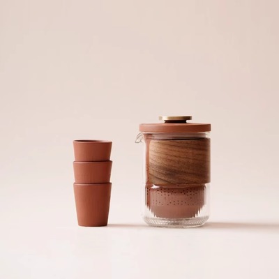 一条新派紫砂【良人】旅行茶具便携套装一壶三杯