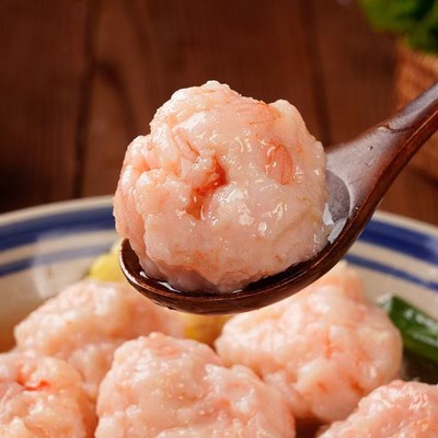 新鲜虾滑鲜嫩爽滑Q弹虾滑火锅食材颗粒饱满速冻京东顺丰包邮