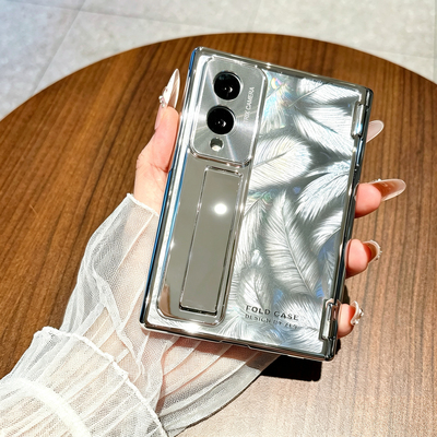 适用于三星 Galaxy Z Fold8手机壳钢化玻璃贴膜透明彩绘fold8前后折叠一体支架SM-F971B保护套全包smf防摔薄
