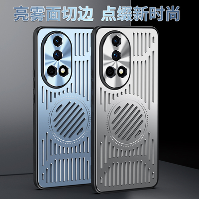 适用于华为nova12手机壳金属散热nova12pro保护套吸磁全包防摔FIN一AL60超薄BLK磨砂硬壳保护套时尚个性潮