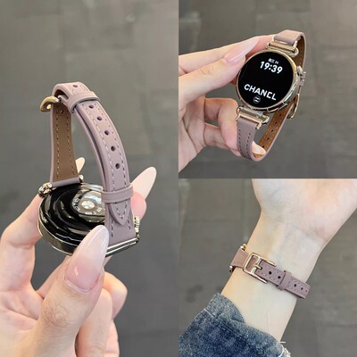 细版小蛮腰真羊皮适用华为watch5表带新款GT7pro女gt6543手表腕带