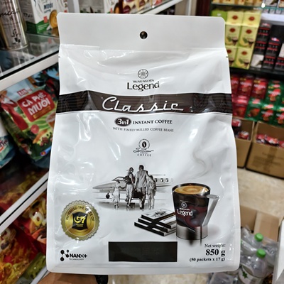 越南g7咖啡中原legend甄典版三合一速溶白咖啡粉850原味