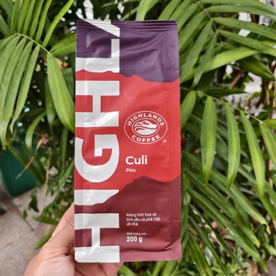 正品代购越南highlands高地研磨黑咖啡粉无蔗糖非速溶滴漏新包装M