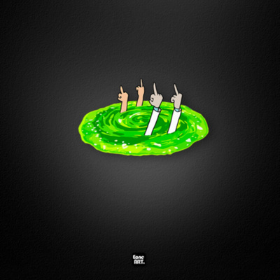 rickandmorty传送门反光贴纸