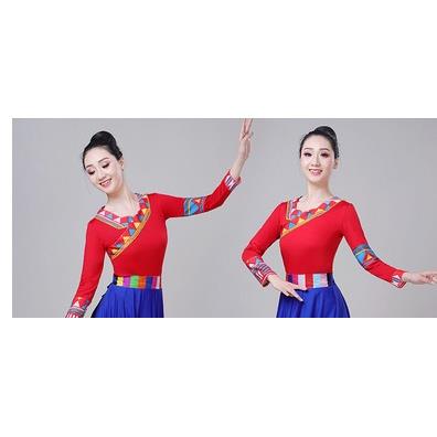 新款新款藏族舞蹈演出服装蒙古服饰女少数民族服装成人西藏广场舞