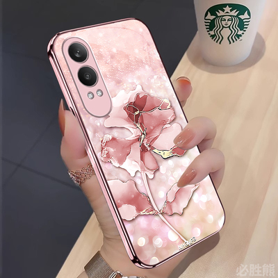大理石花适用oppok12x手机壳新款OPPOk11高级k9s耐脏k10活力版保护套opporeno12女款11硬壳10玻璃pro全包网红