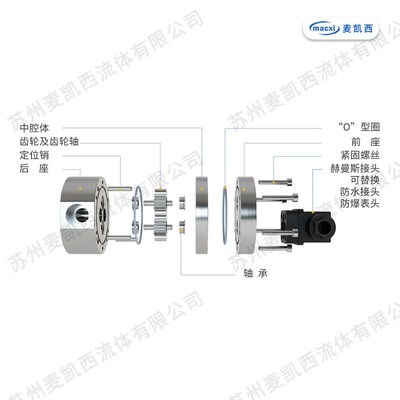 0.004-0.4L/min容积式齿轮H流量计微小流量微型数显流量计