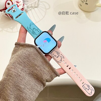 适用苹果手表表带硅胶