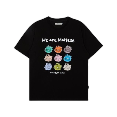 韩国直邮WAIKEI韩国小众设计师狗狗图案时尚日常T恤YK23HSTS18