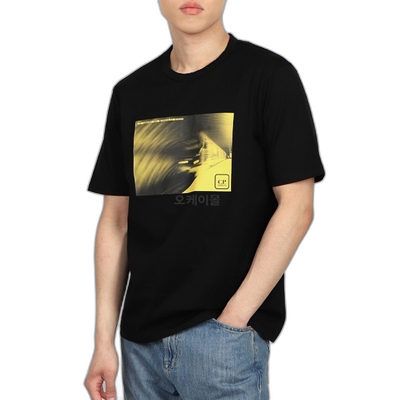 韩国直邮COMPANY  Metropolis系列丝光平纹针织图案Metro短袖T恤