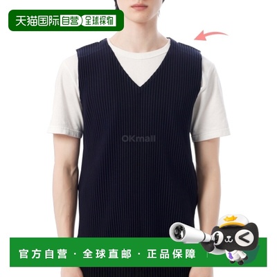 韩国直邮HOMME PLISSE ISSEY MIYAKE男士V领无袖背心HP58JE510-75
