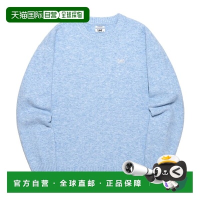 韩国直邮LEE LEE Bokashi 蓝色圆头针织衫 LE2503KT06BL
