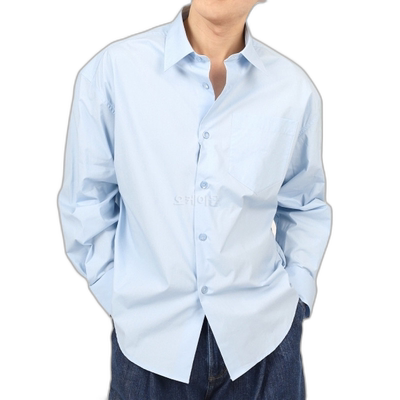 韩国直邮AMI USH125 CO0014 450 长袖衬衫 男士棉布宽松版型男装